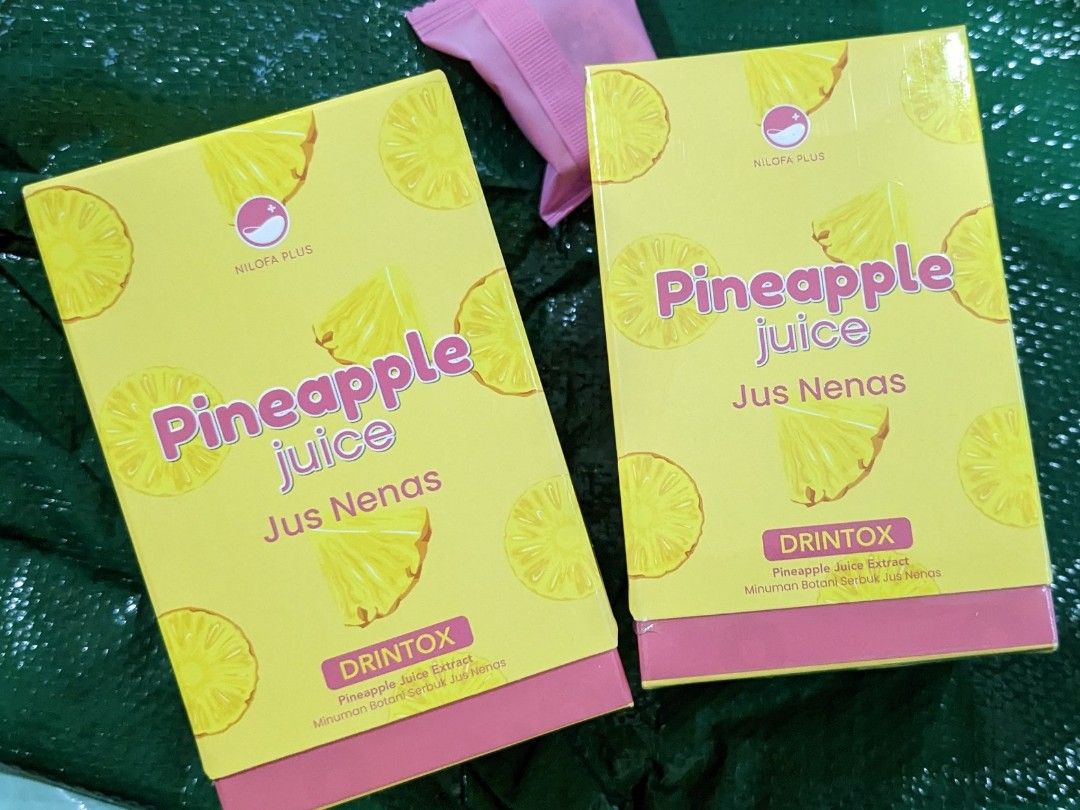 Nilofa Plus Drintox Pineapple Juice (12 sachets), Health & Nutrition ...