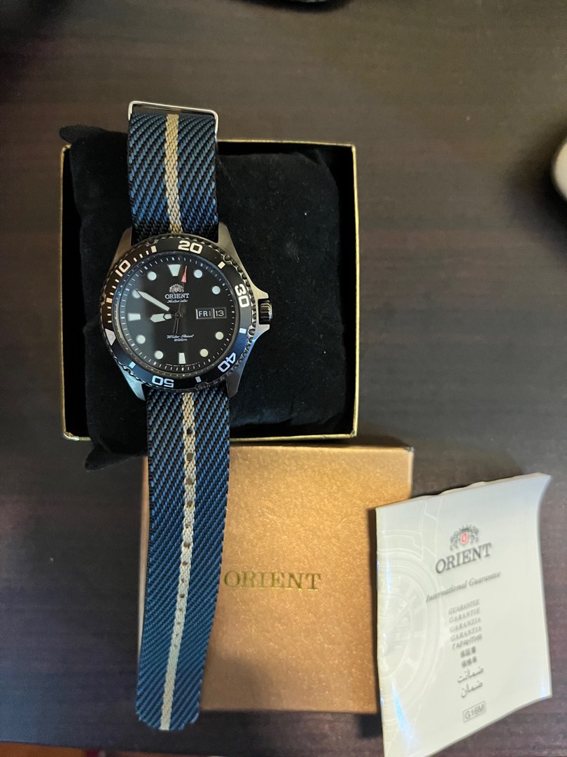 Orient Diver - Ray Raven with high quality NATO strap, Luxury, Watches ...