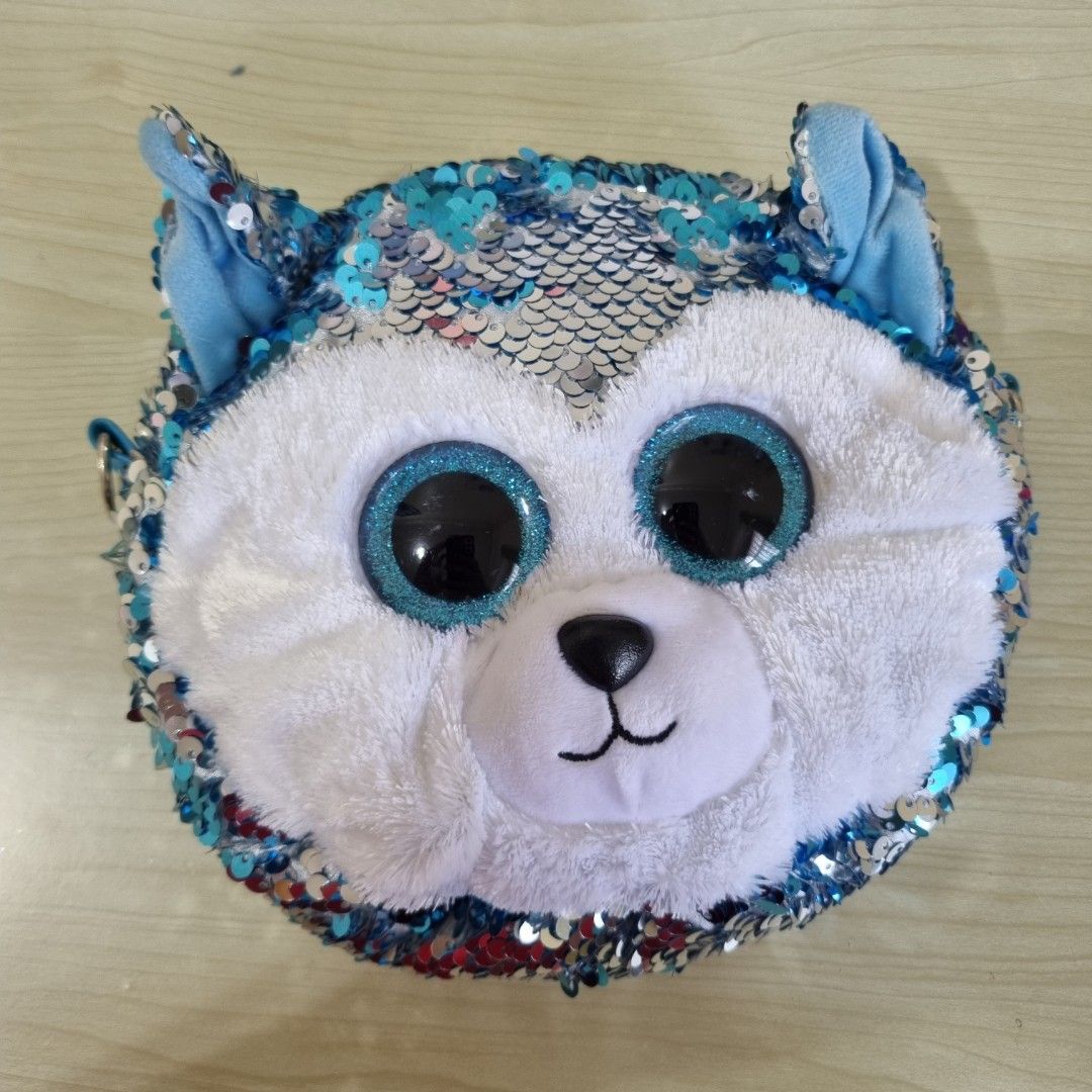 Original TY Fashion, Sequin Sling Purse, Slush the Husky, Babies & Kids ...