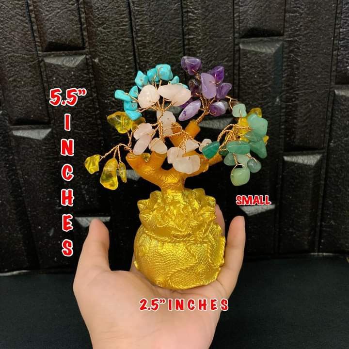 Over all good luck stone with money pao tree decor, Furniture & Home ...