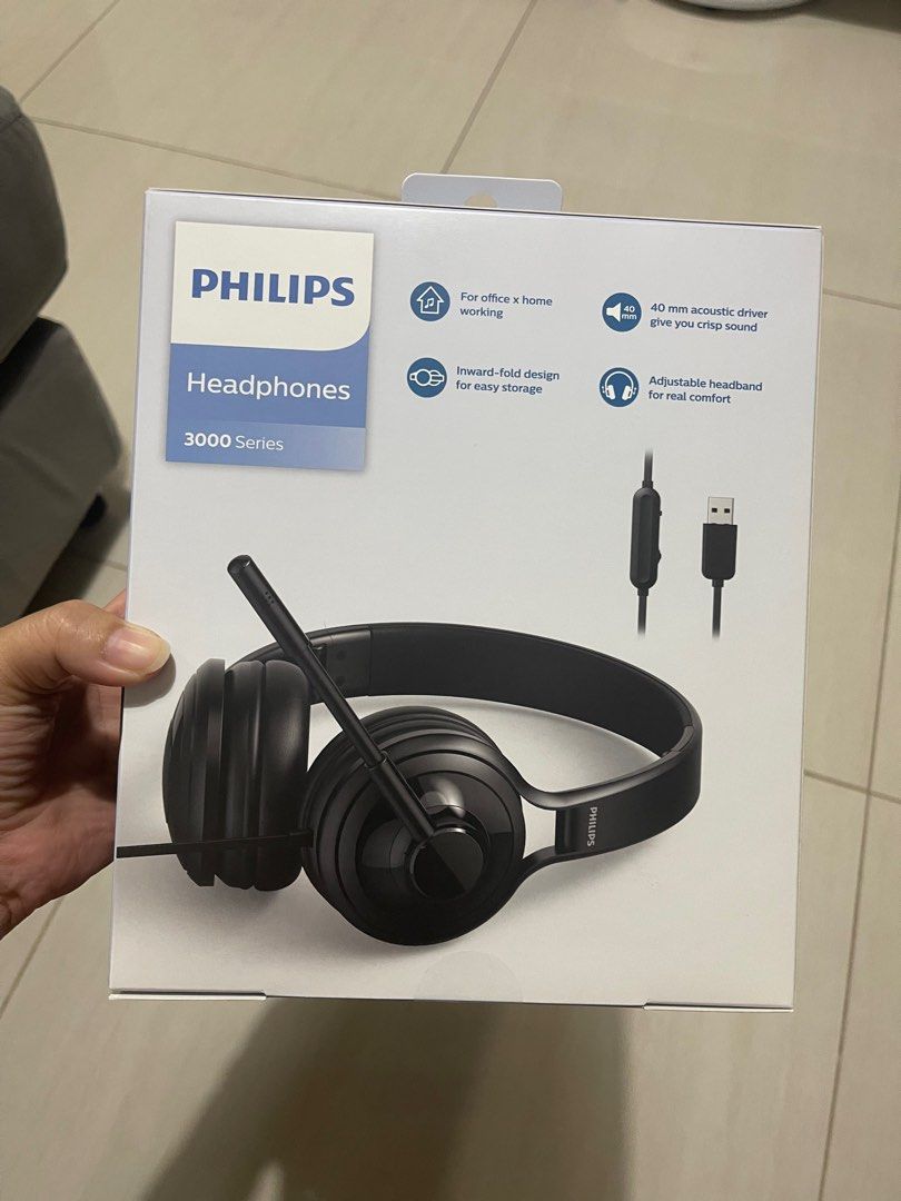 Philips headphone with microphone, Audio, Headphones & Headsets on ...
