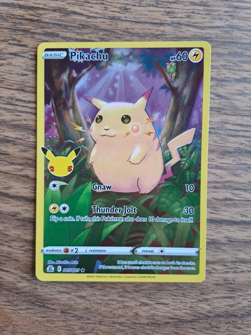 Pikachu Ultra Rare Celebrations Pokemon Card, Hobbies & Toys, Toys ...