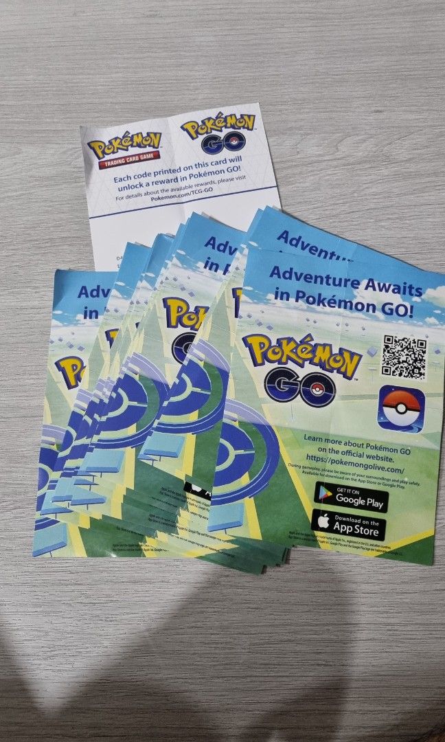 Pokemon go code card, Hobbies & Toys, Toys & Games on Carousell