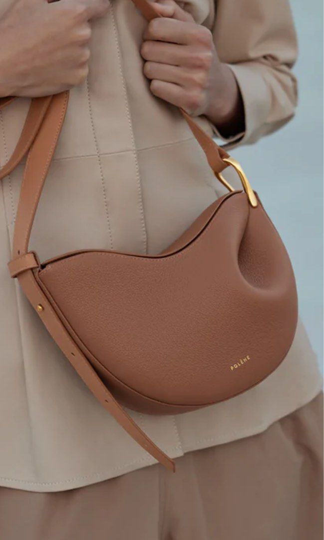 Polene Tonca Bag in textured caramel duo, Women's Fashion, Bags ...