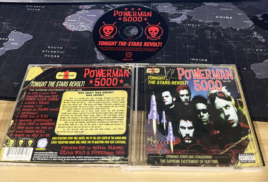 Powerman 5000 Tonight the Stars Revolt, Hobbies & Toys, Music & Media ...