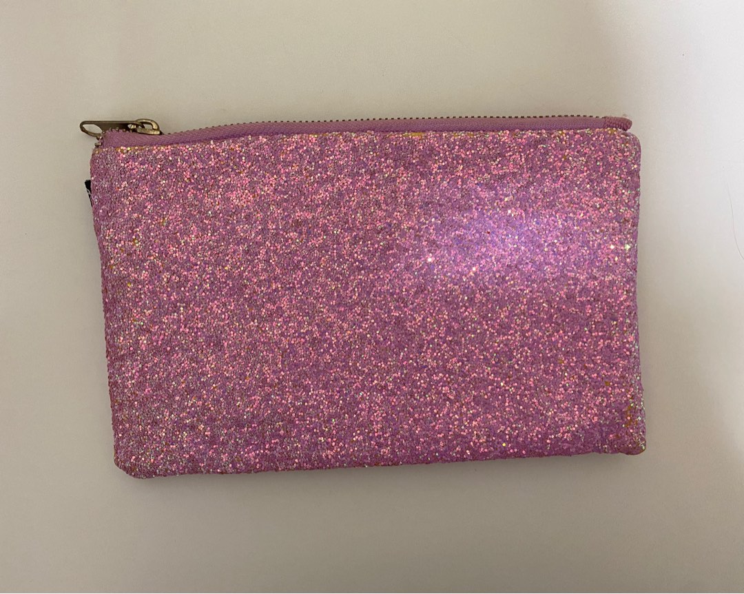 Purple & Pink Glitter Typo Pencil Case, Hobbies & Toys, Stationery ...