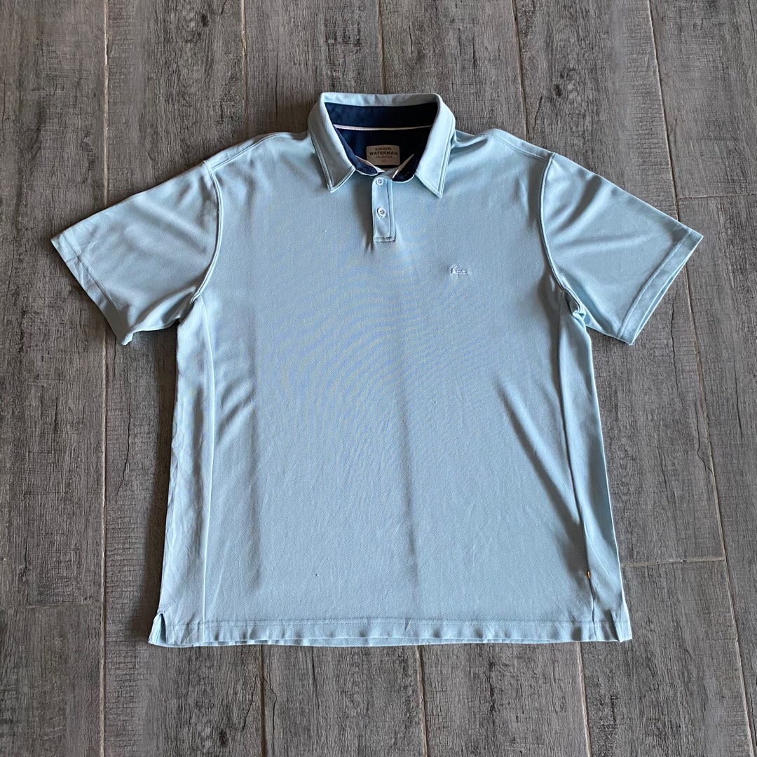 Quicksilver Waterman Sky blue polo shirt, Men's Fashion, Tops & Sets ...