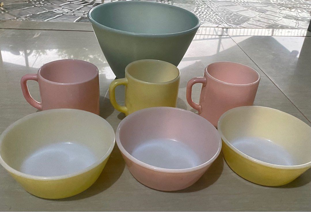 Rare color Fire king, Furniture & Home Living, Kitchenware & Tableware ...