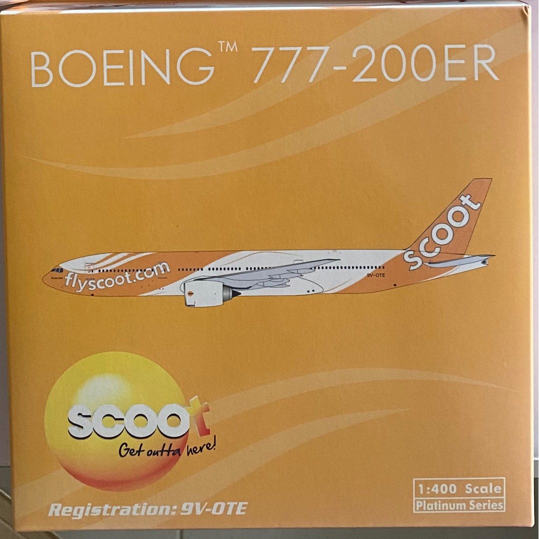 *RARE* Scoot B777-200ER Diecast Model 1:400 Phoenix, Hobbies & Toys ...