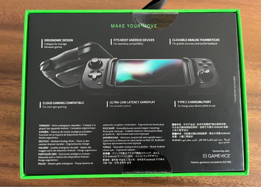 Razer Kishi Mobile Game Controller Android, Video Gaming, Gaming ...
