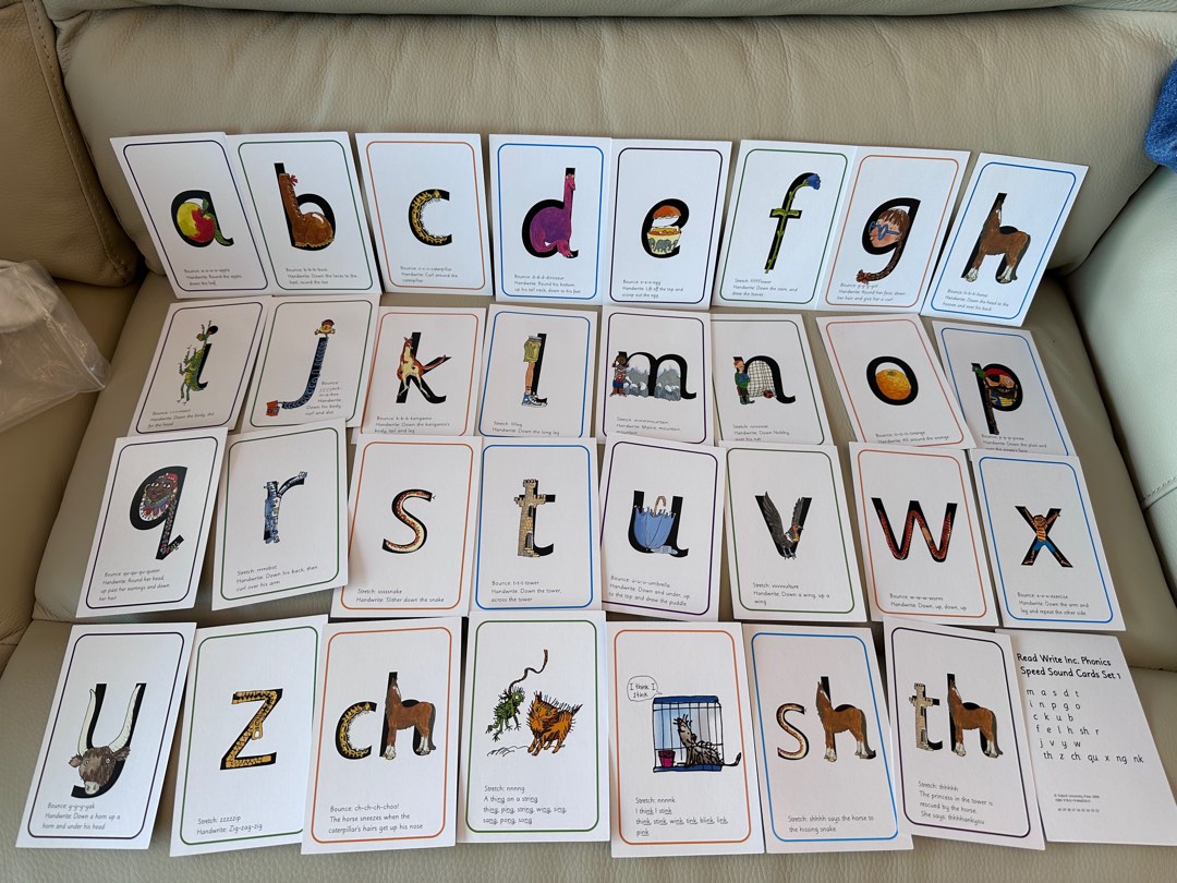 Read Write Inc Phonics Speed Sound Cards Set 1, 興趣及遊戲, 書本 & 文具, 書本及雜誌 ...