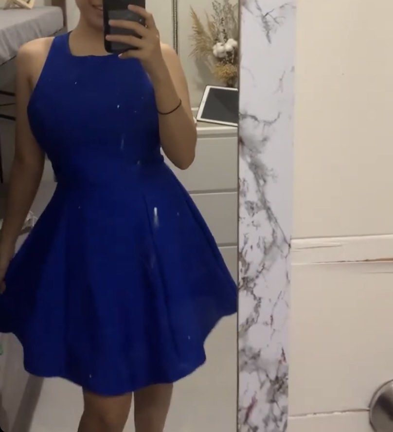 Royal Blue Flowy Dress, Women's Fashion, Dresses & Sets, Evening ...