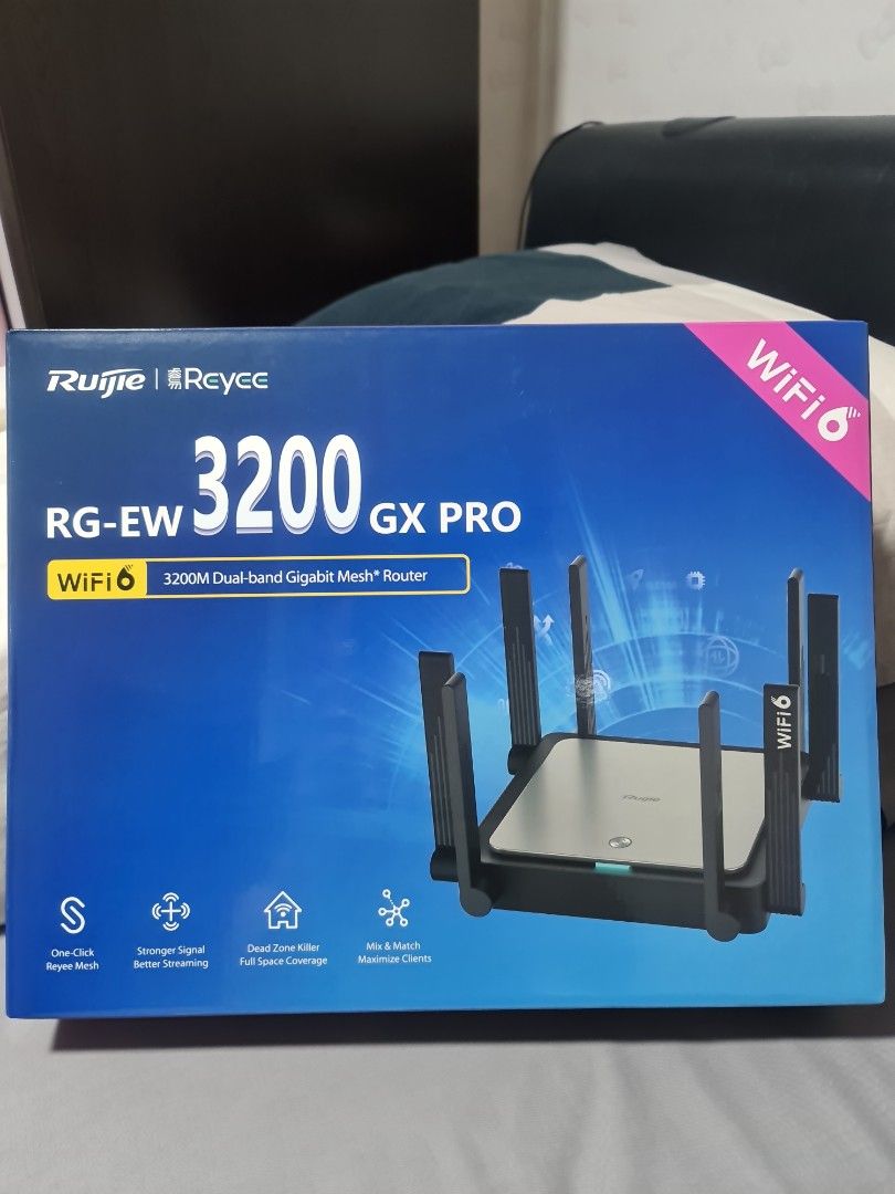 Ruijie Rcycc RG-EW 3200 GX PRO WIFI 6 3200M Dual-band Gigabit Mesh Router, Computers & Tech ...