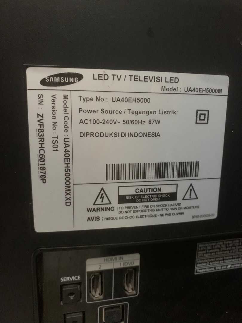 Samsung LED TV 40 inch, Elektronik, TV & Perlengkapan Hiburan di Carousell