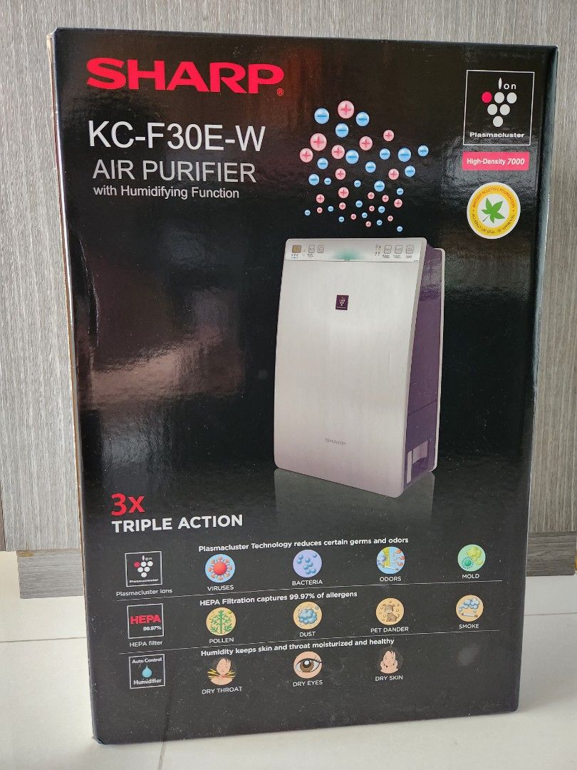 Sharp Air Purifier KC-F30E-W, TV & Home Appliances, Air Purifiers ...