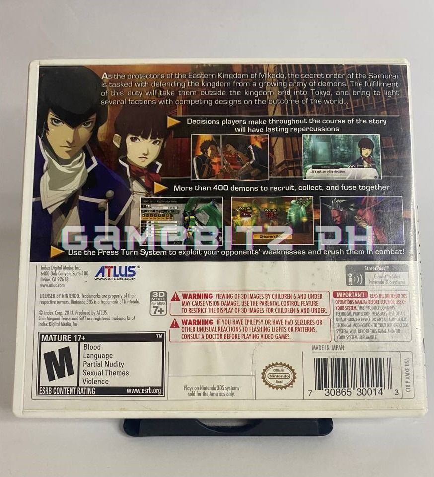 Shin Megami Tensei IV 3DS 2DS Game (USA), Video Gaming, Video Games ...