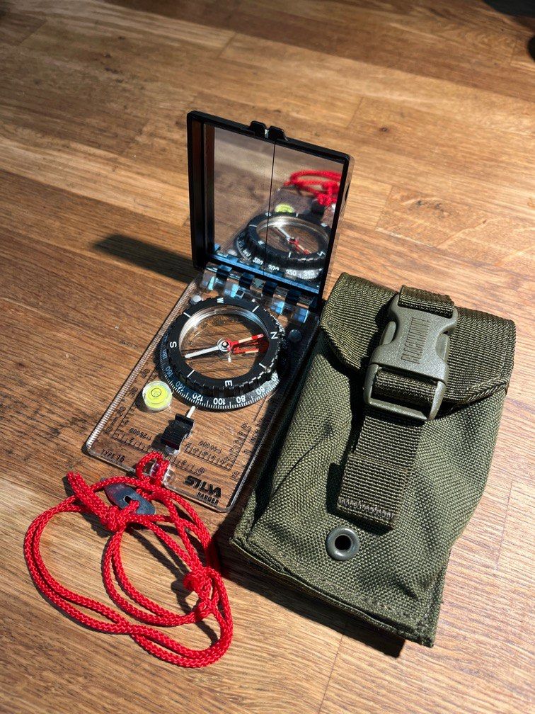 Silva Ranger Compass Type 15 with Blackhawk Compass/ Strobe Pouch Olive Drab., Sports Equipment ...