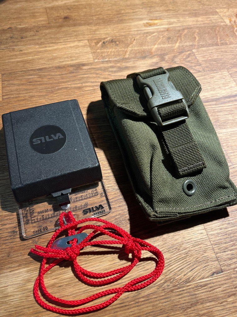 Silva Ranger Compass Type 15 with Blackhawk Compass/ Strobe Pouch Olive Drab., Sports Equipment ...