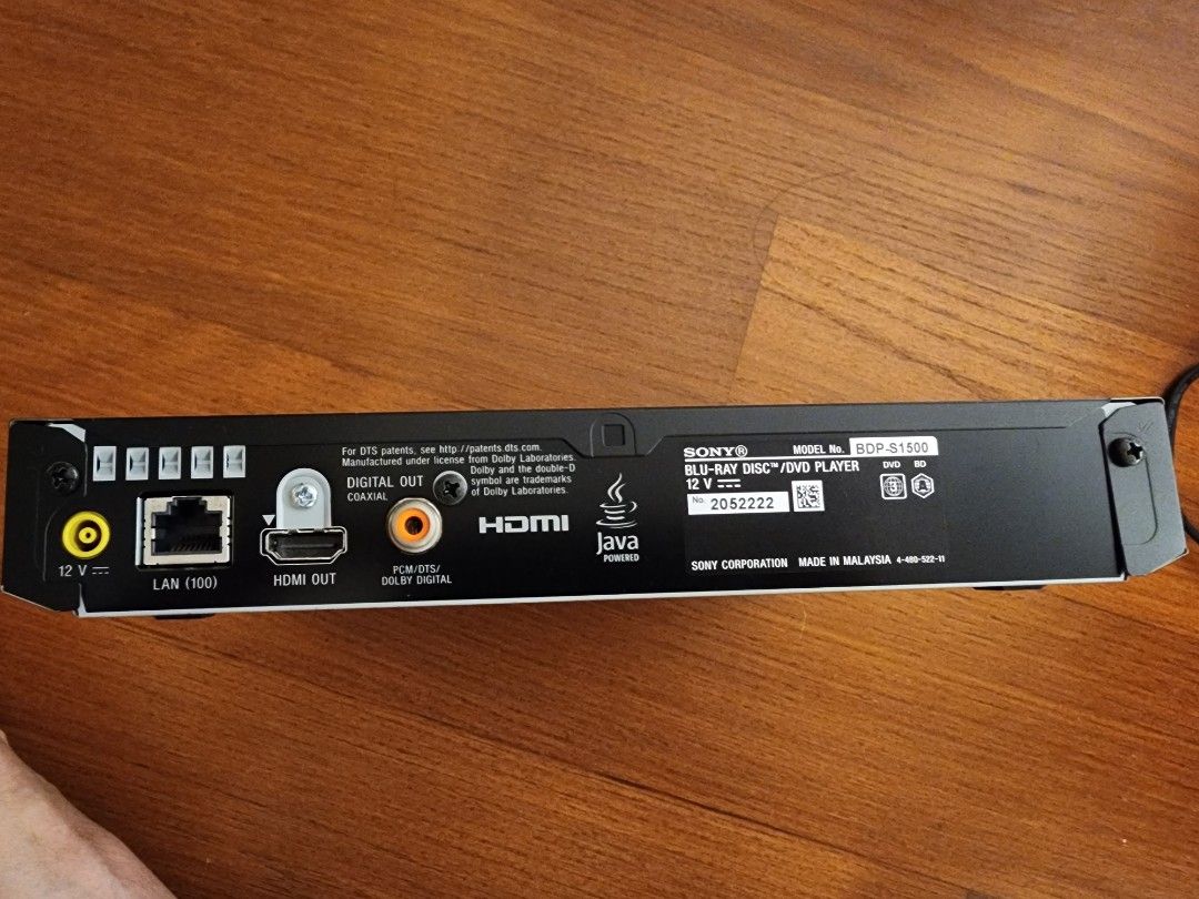 Sony Blue Ray DVD Player BPD-S1500, TV & Home Appliances, TV ...