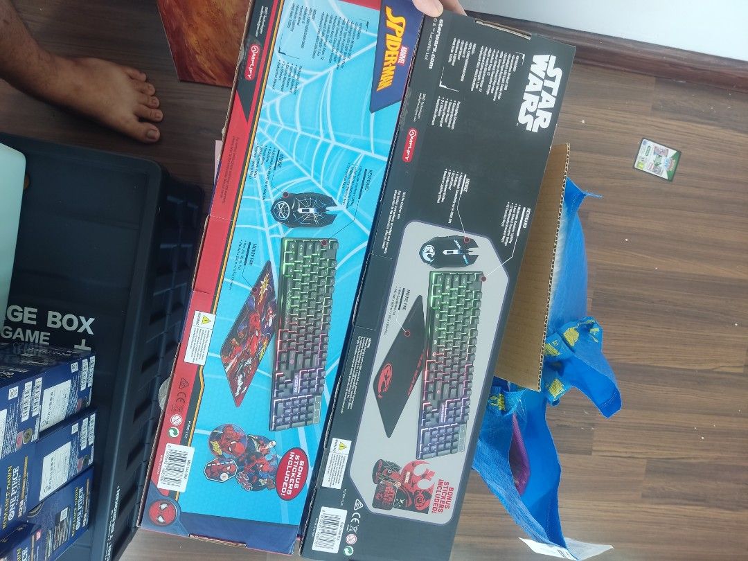 Spider man and star wars RGB keyboard mouse and mouse pad . 3 in 1 ...