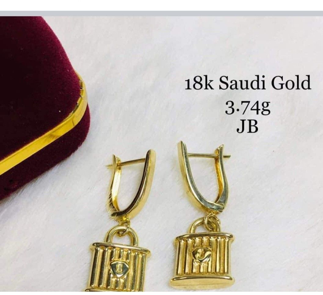 SPL 18K SAUDI GOLD, Women's Fashion, Jewelry & Organizers, Earrings on ...