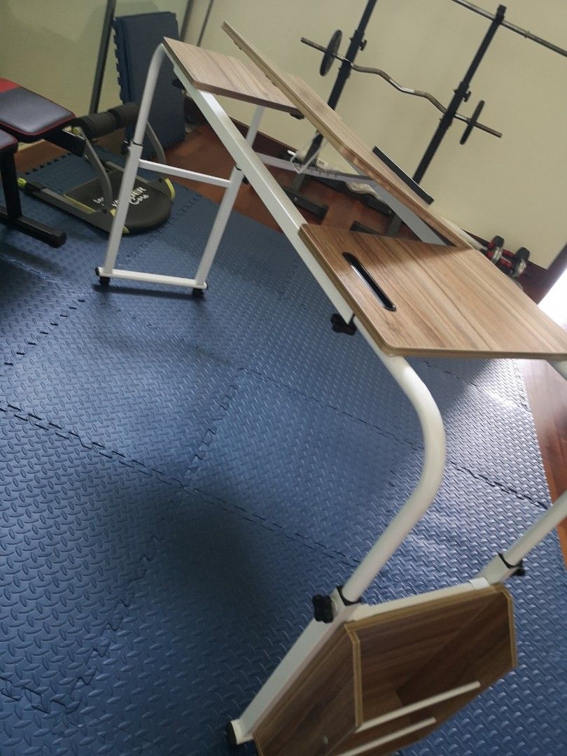 Study table (movable and adjustable in height and length), Furniture ...