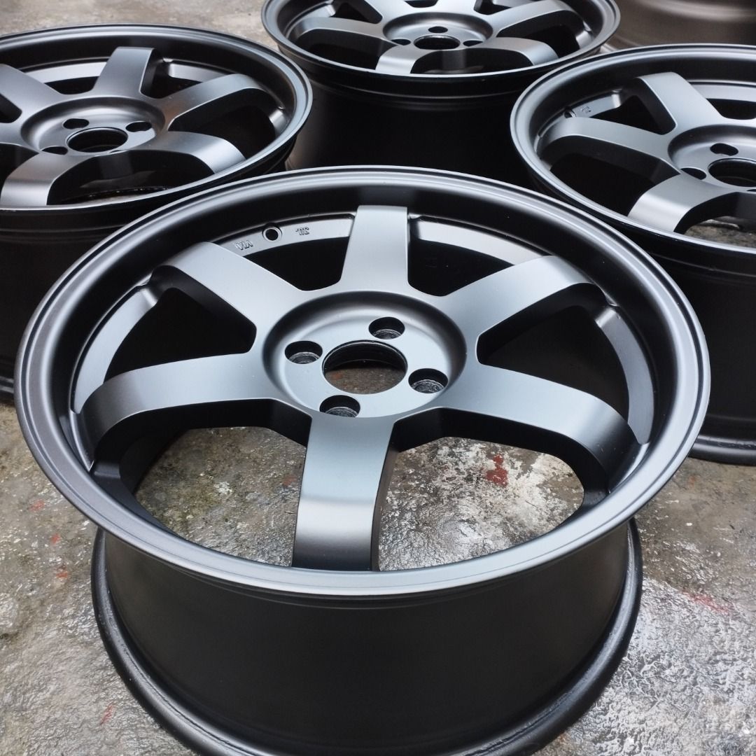 TE37/Grid 2 Copy Size 17x8J (4x100PCD), Car Parts & Accessories, Mags and Tires on Carousell