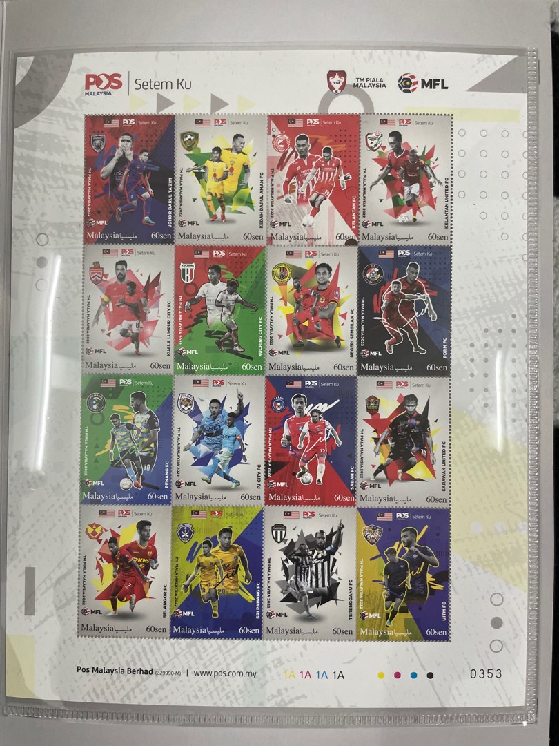 TM Piala Malaysia 2022 Setem Ku Edisi Khas, Hobbies & Toys ...