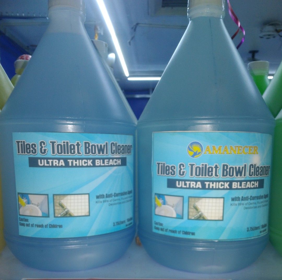 Toilet Bowl and Tiles Cleaner Ultra Thick Bleach, Furniture & Home ...