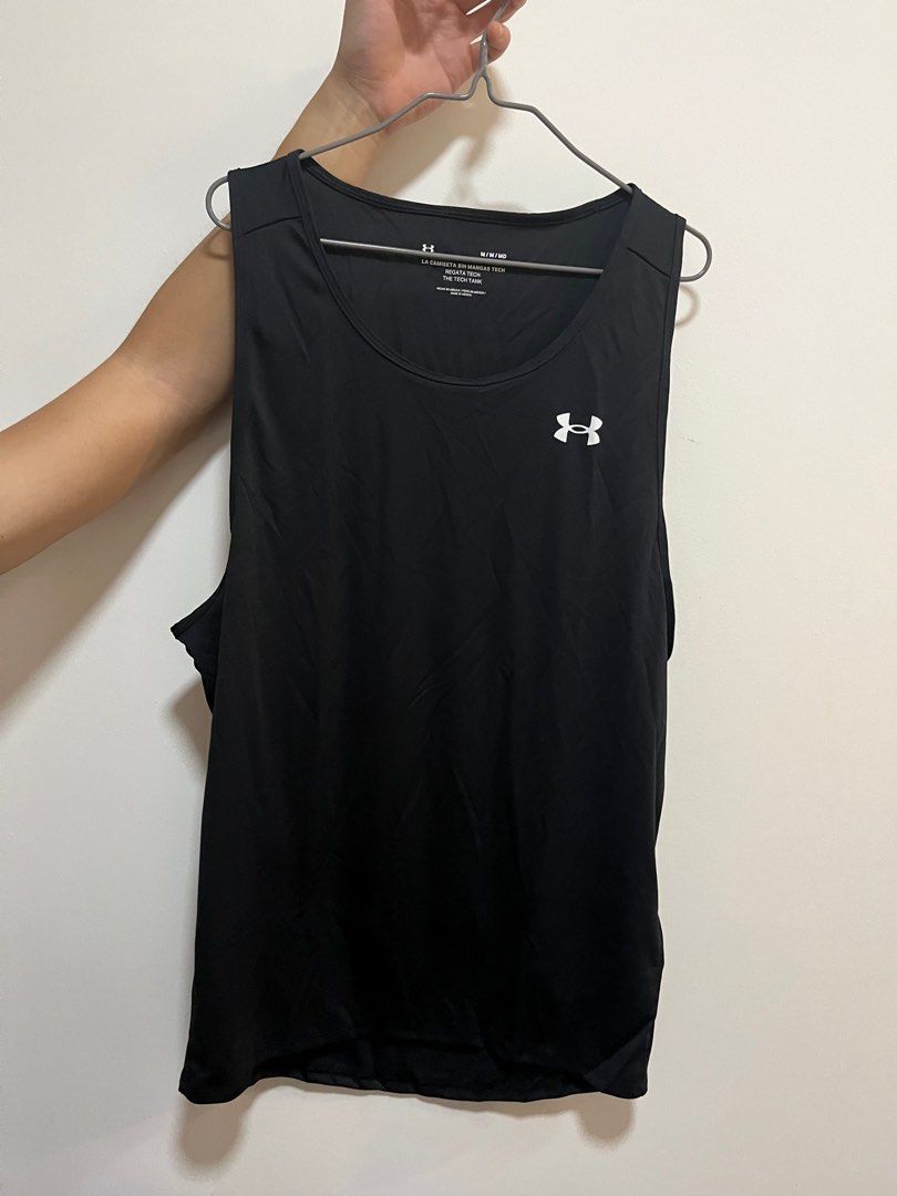Under Armour Velocity Tank (Black), Men's Fashion, Activewear on Carousell