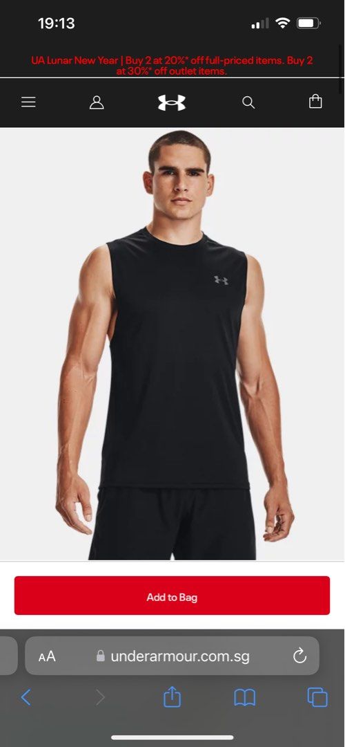 Under Armour Velocity Tank (Black), Men's Fashion, Activewear on Carousell