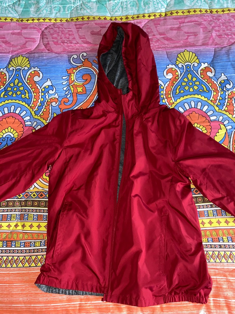 Uniqlo Reversible Parka (Red), Women's Fashion, Coats, Jackets and ...