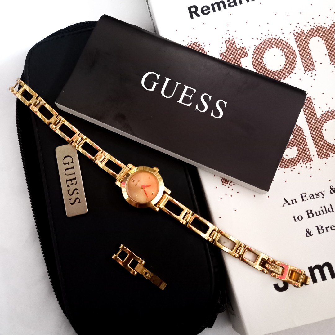 Vintage Guess Women's Watch with Gold-tone Dial & Japan Movement ...