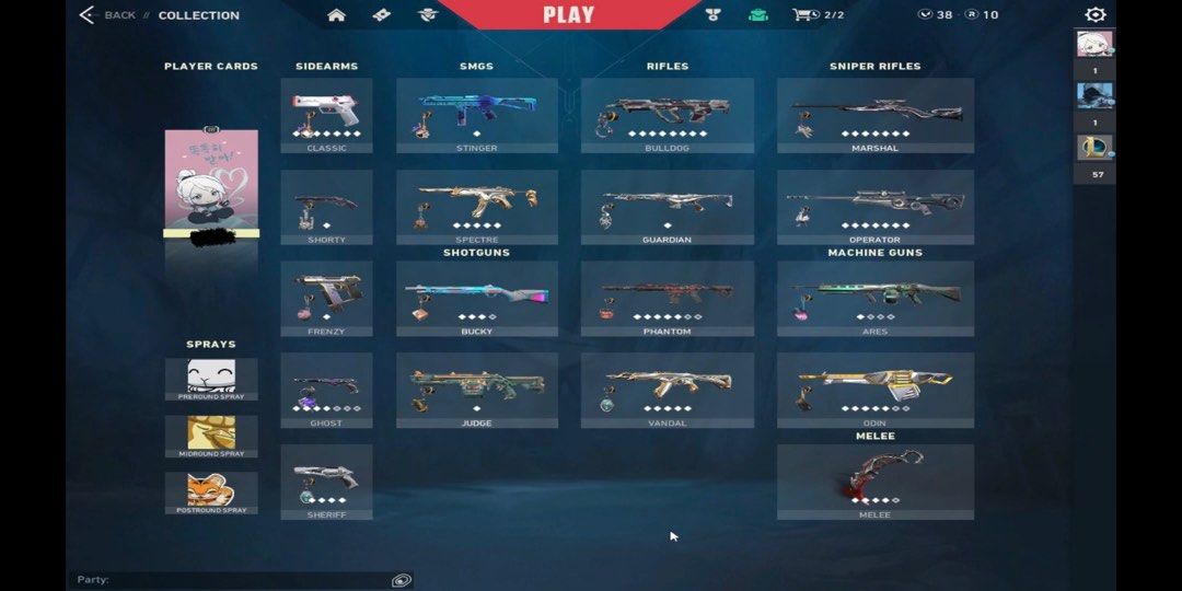 Cheap 23 Premiums Valorant Account (Velocity Karambit, Celestial Fan ...