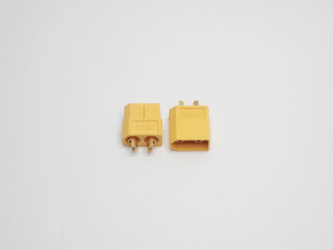 XT60 CONNECTOR MALE and FEMALE (2-PCS/1-PAIR), 60A GOLD-PLATED BATTERY ...