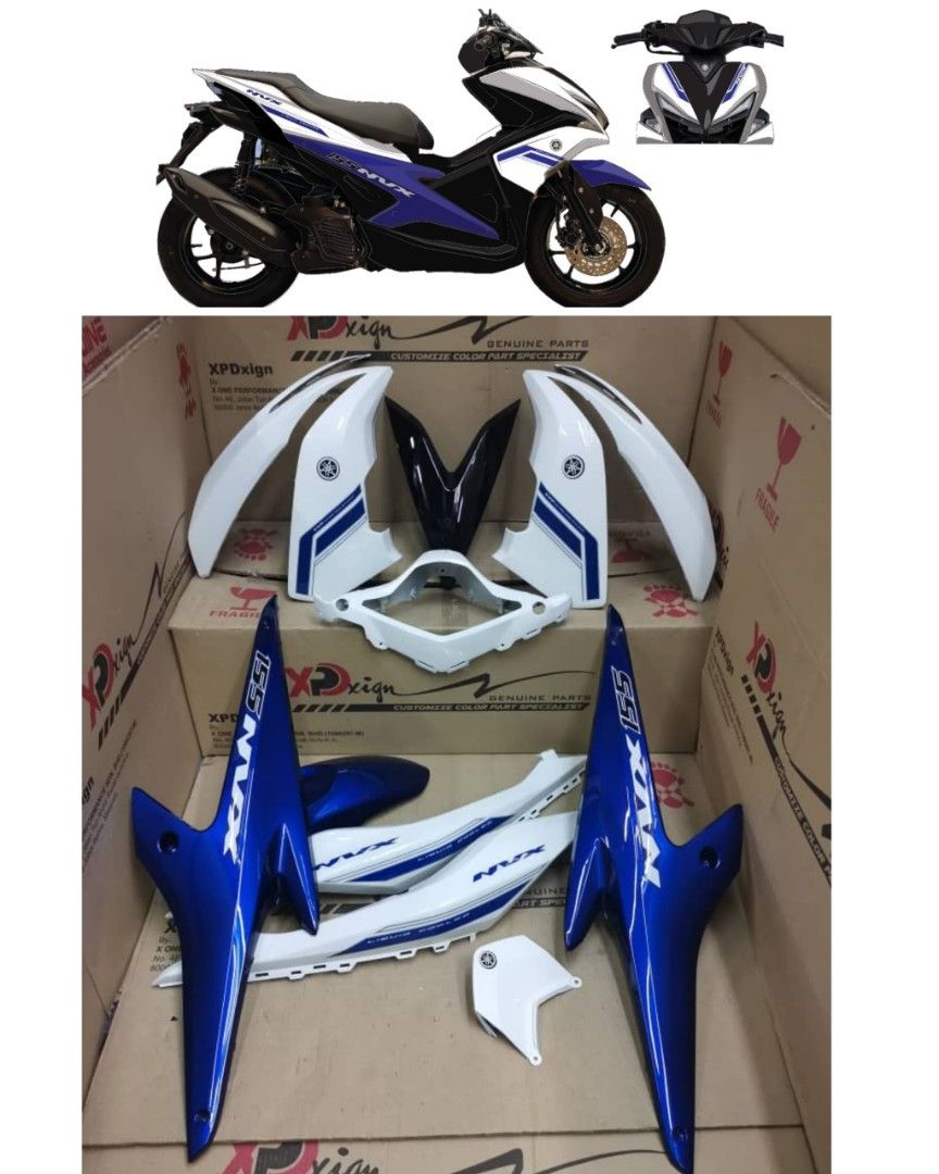 yamaha aerox 155 v1 coverset Custom Design 2k clear, Motorcycles ...