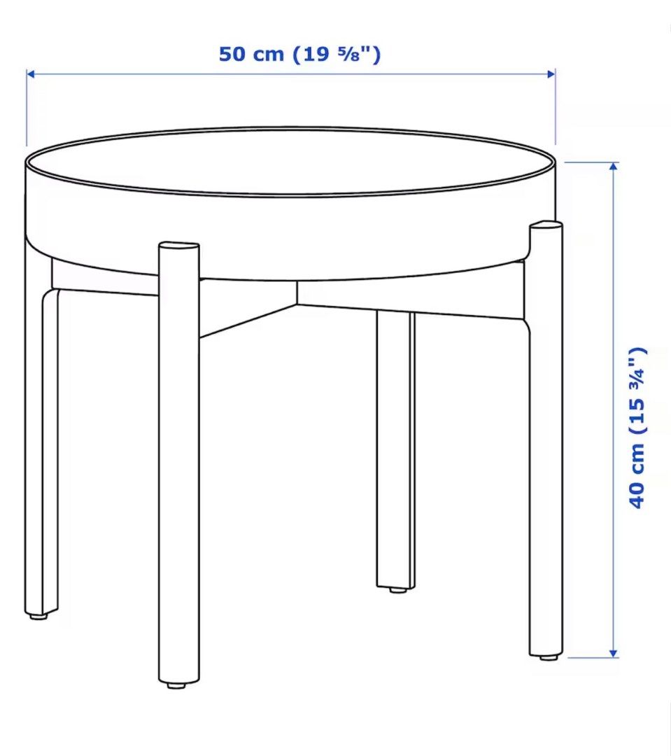 Ypperlig Ikea Coffee Side Table, Furniture & Home Living, Furniture ...