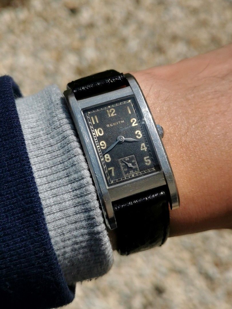 Zenith Vintage Watch 1940s Oversized Tank, Luxury, Watches on Carousell