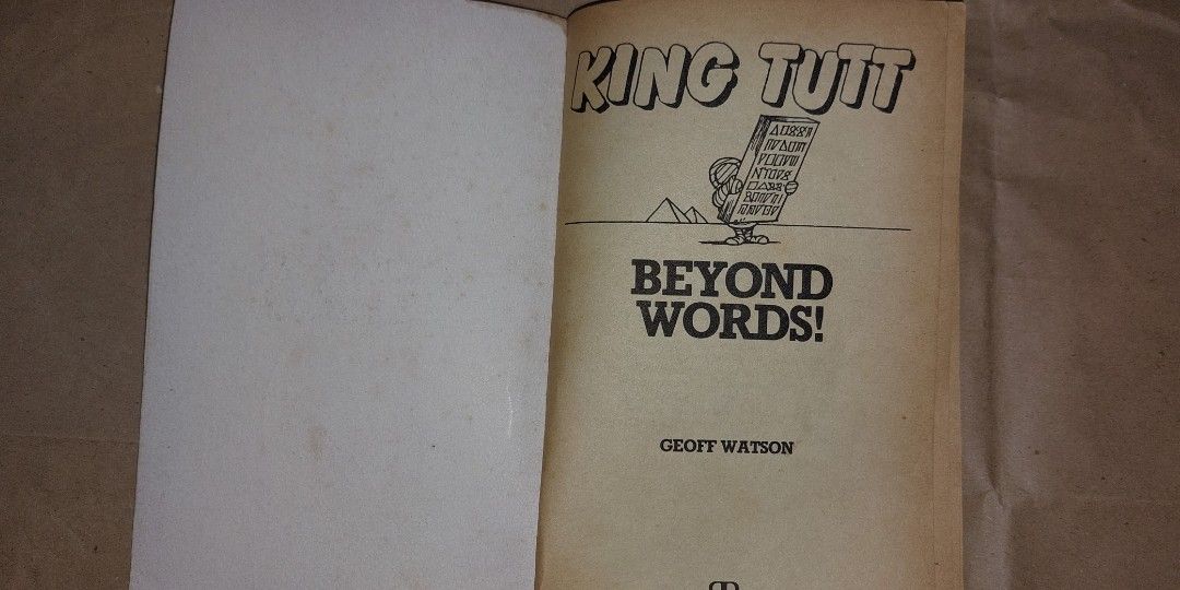 1988 King Tutt Beyond Words! Geoff Watson Collectible Book Comic ...