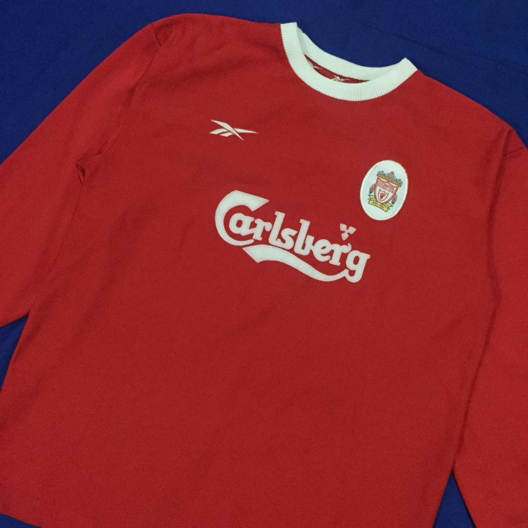 1999-2000 LIVERPOOL FC HOME PLAIN LONGSLEEVE JERSEY, Men's Fashion ...