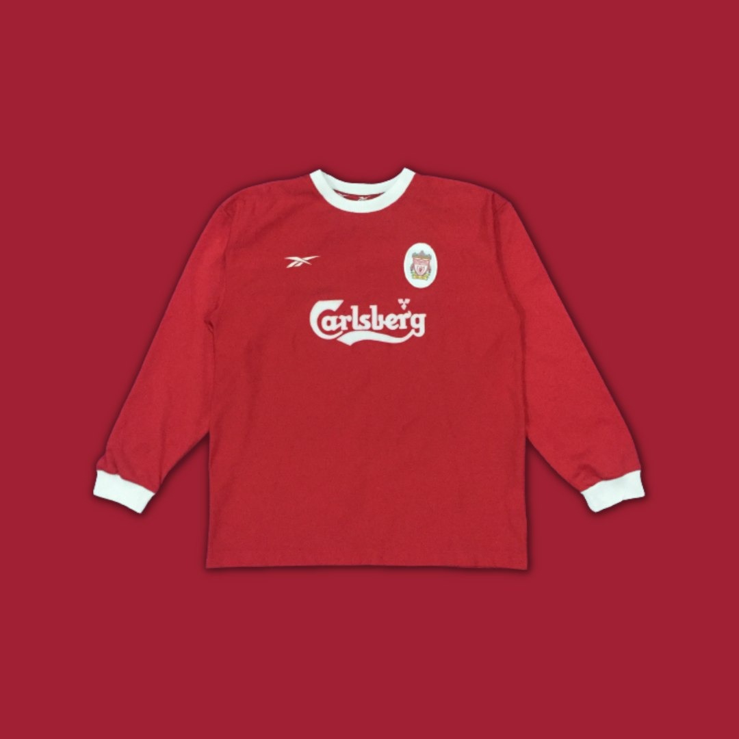 1999-2000 LIVERPOOL FC HOME PLAIN LONGSLEEVE JERSEY, Men's Fashion ...