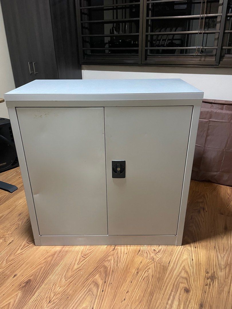 2 tier metal cabinet, Furniture & Home Living, Furniture, Shelves ...