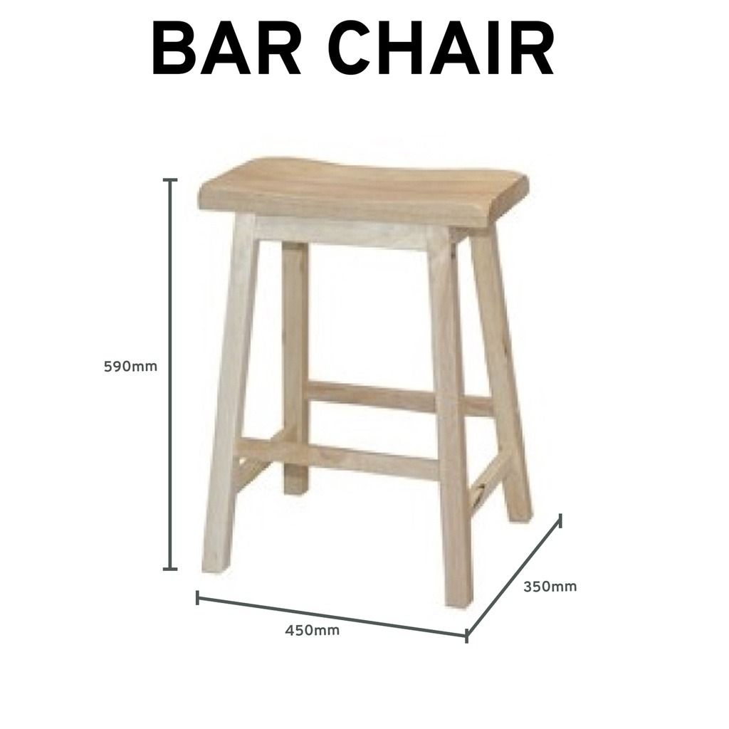 2Units In Box Wooden Stool High Stool Island Stool Island Chair Solid ...