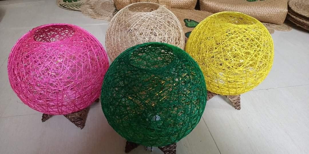 Abaca lampshade, Furniture & Home Living, Lighting & Fans, Lighting on ...