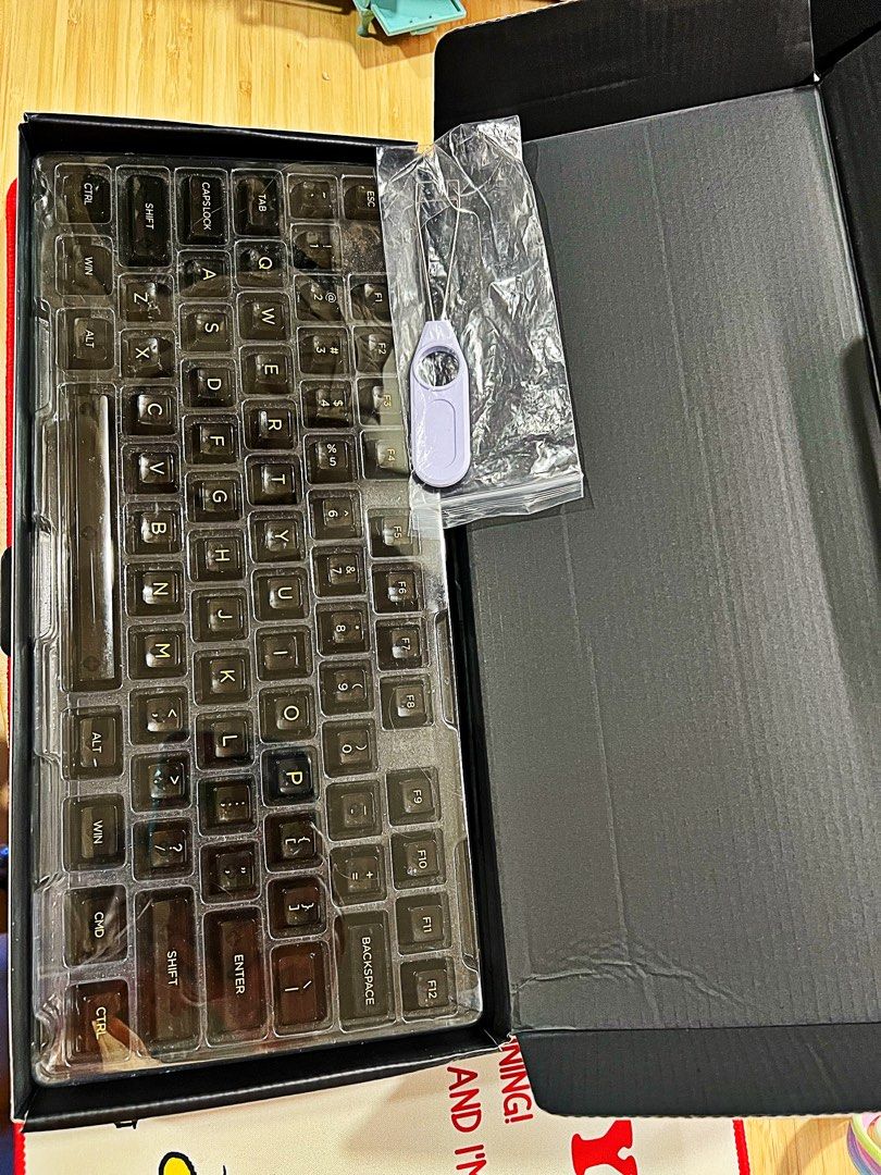 Akko Clear Keycap Set V2, Black Transparent 155-Key ASA Profile with ...