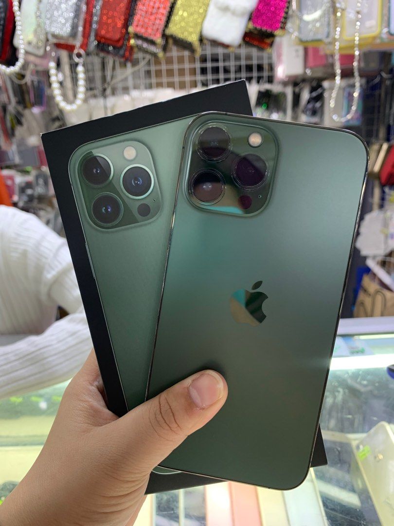 ALPINE GREEN IPHONE 13 PRO MAX 128GB FACTORY UNLOCKED 96% BATTHEALTH ...