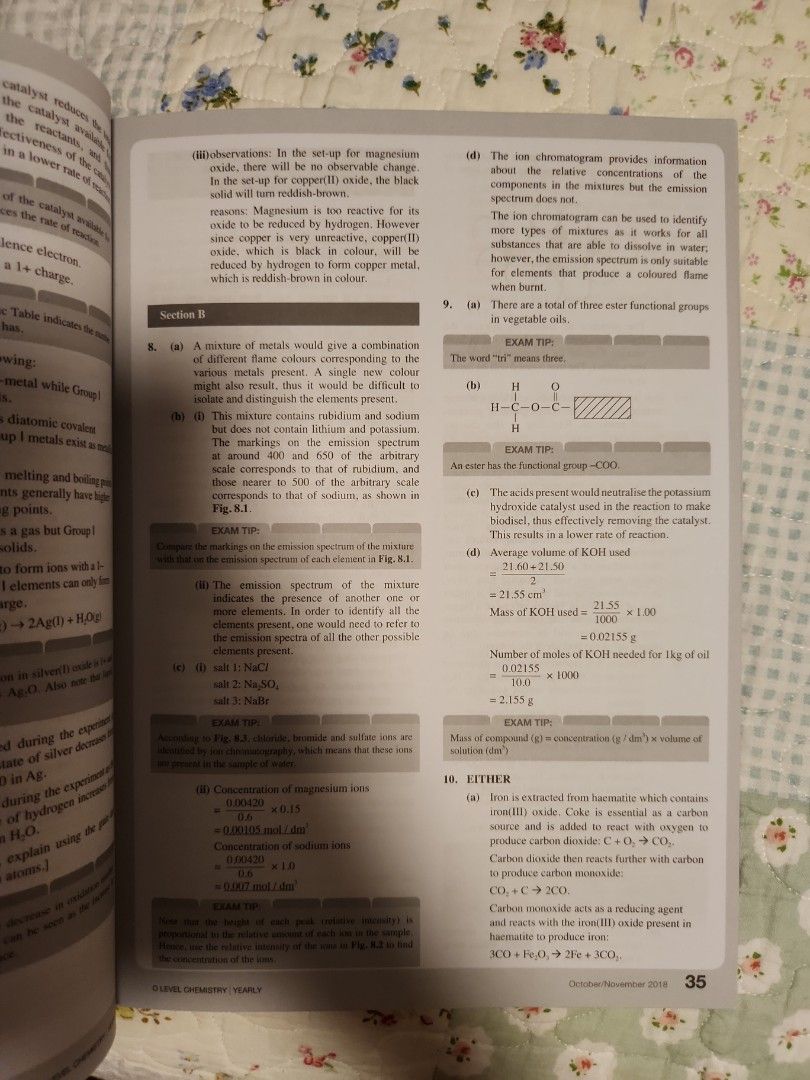 Answer Booklet Chemistry Yearly TYS (2011-2020) O-Levels | Old TYS ...