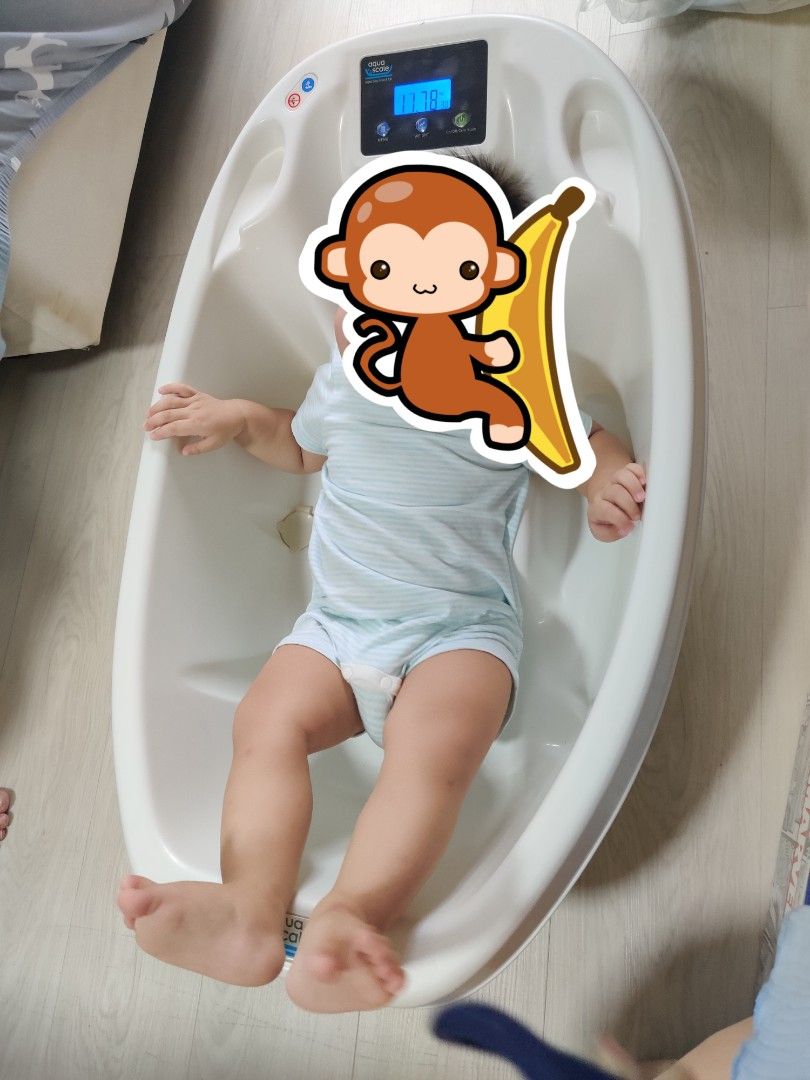 Aquascale Digital Scale and Thermometer 3-in-1 Infant Bathtub, Babies ...