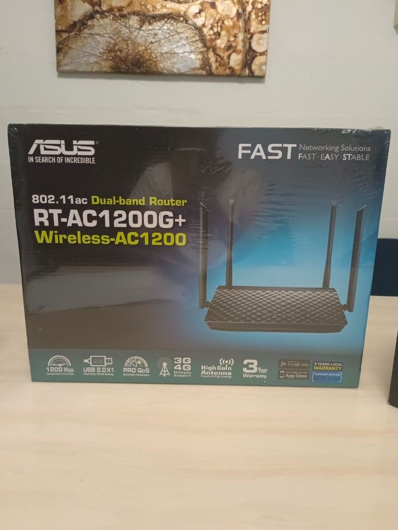 ASUS RT-AC1200G+ dual band router wireless, Computers & Tech, Parts ...