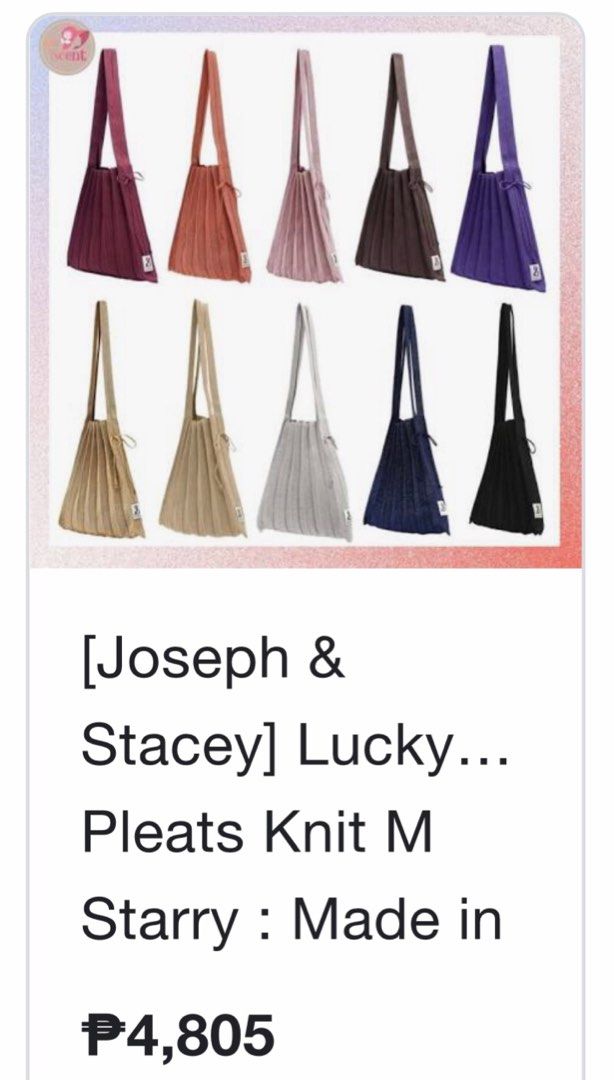 Authentic Joseph & Stacey Lucky Pleats In Pure Black Bag, Women's Fashion, Bags & Wallets, Tote ...